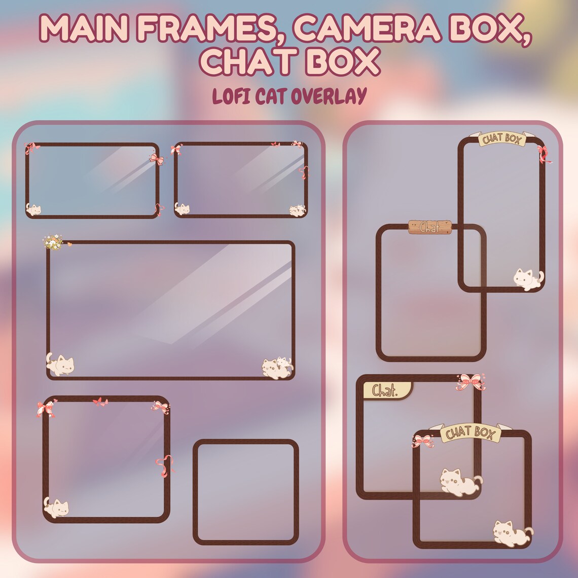 Lofi Aesthetic Stream Overlay Package, Lofi Stream Package, Stream ...