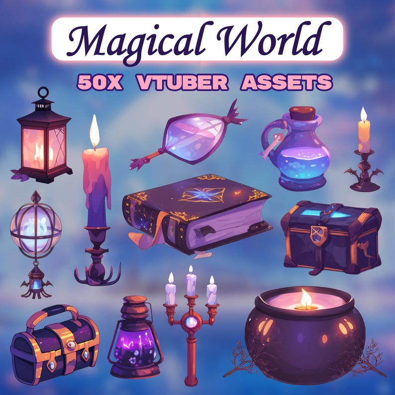 Magical Vtuber Assets - Assets Bundle Magical Assets - High Quality PNG ...