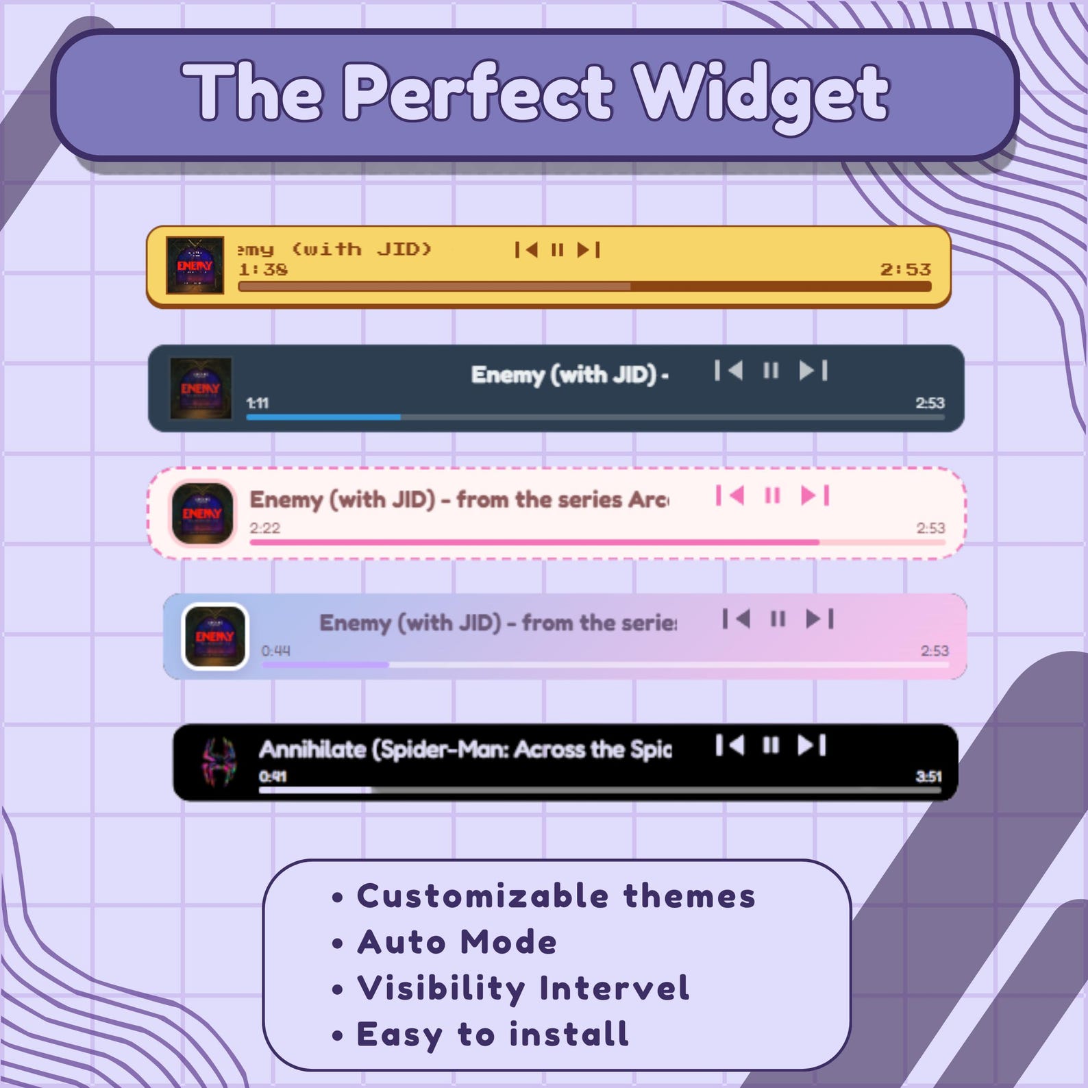 Spotify Music Widget for Streamelements: Stream Overlay for Twitch ...