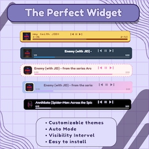 Animated Music Widget: Stream Overlay for Twitch/youtube (digital ...