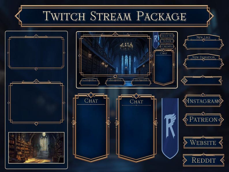 Ravenclaw Animated Stream Overlay Package – Twitch, Youtube, KICK - Etsy