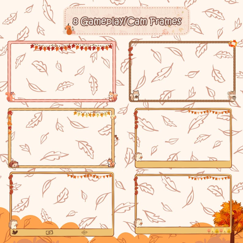 Fall Stream Overlay Package: Animated Autumn Twitch Theme - Etsy UK