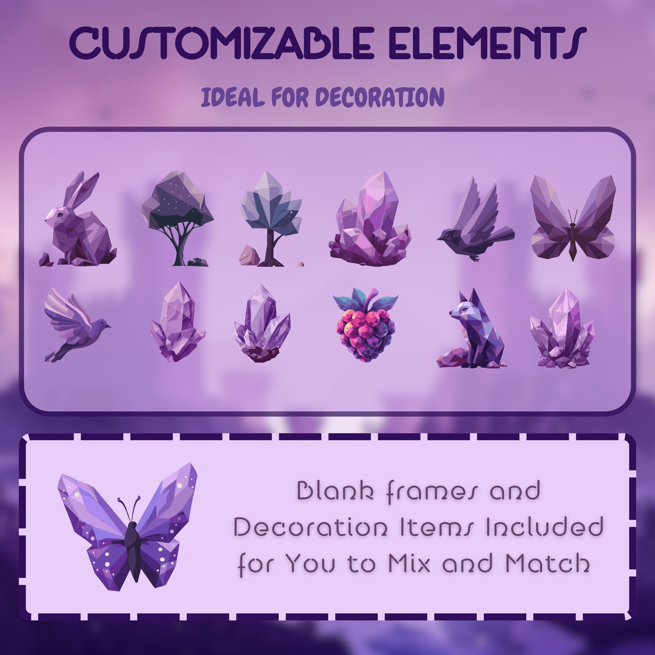 Twitch Overlay - Crystal Theme Stream Overlay Package for Twitch Stream ...