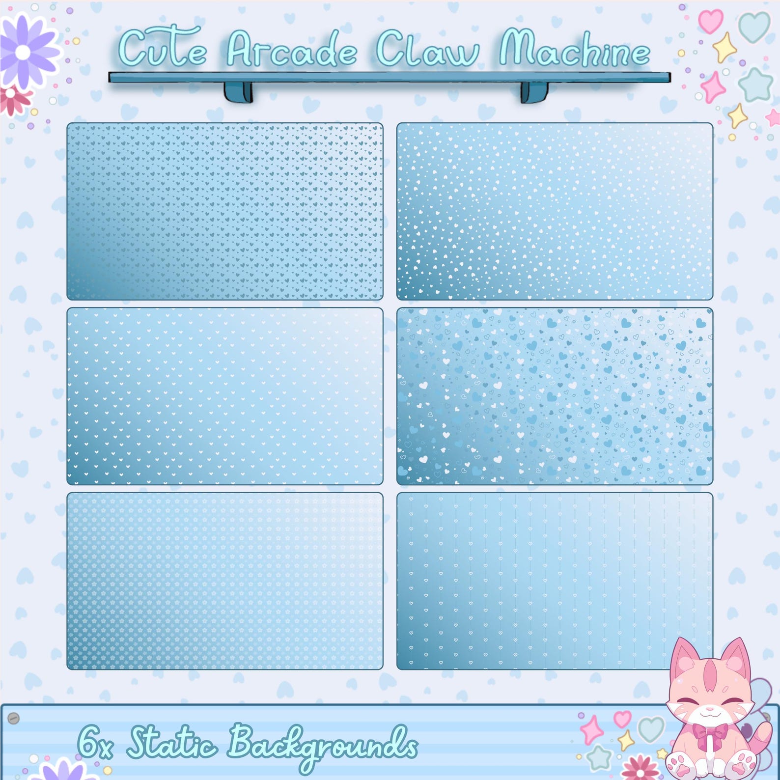 Cute Arcade Claws Machine Twitch Overlay for Twitch Stream Package ...