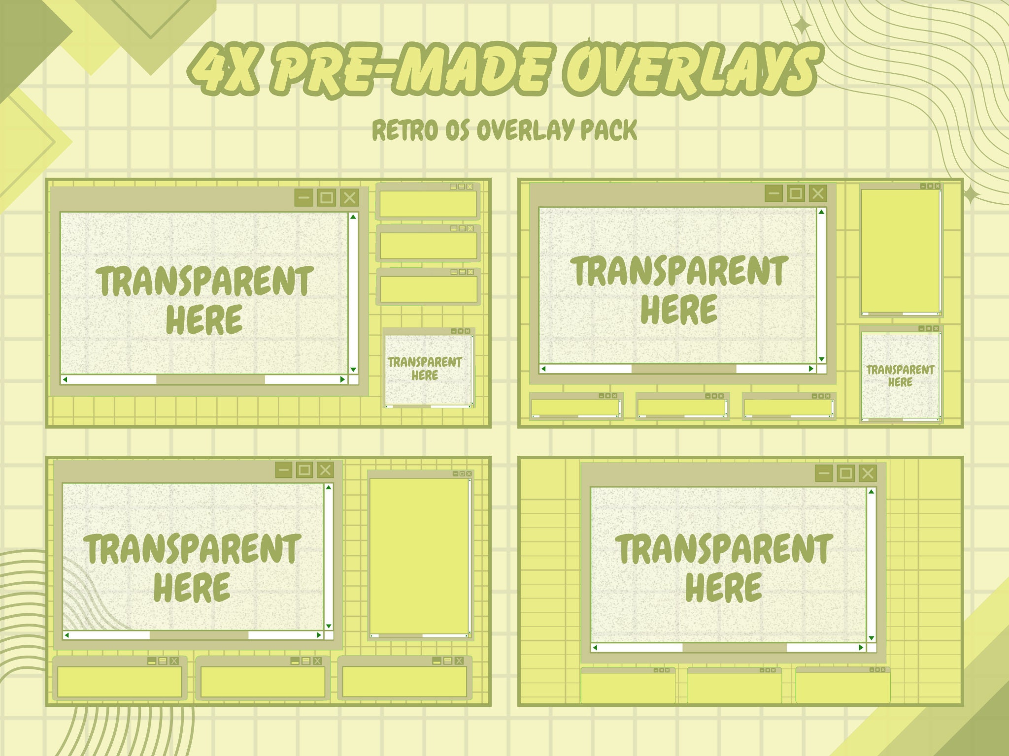 Lofi Animated Window Twitch Overlay Stream Package - Cozy Yellow ...