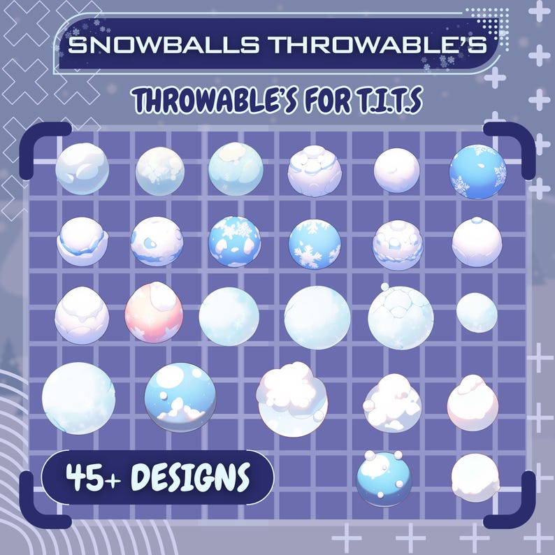 Snowball Vtuber Throwable Assets: 40x Twitch Stream Overlays (digital ...