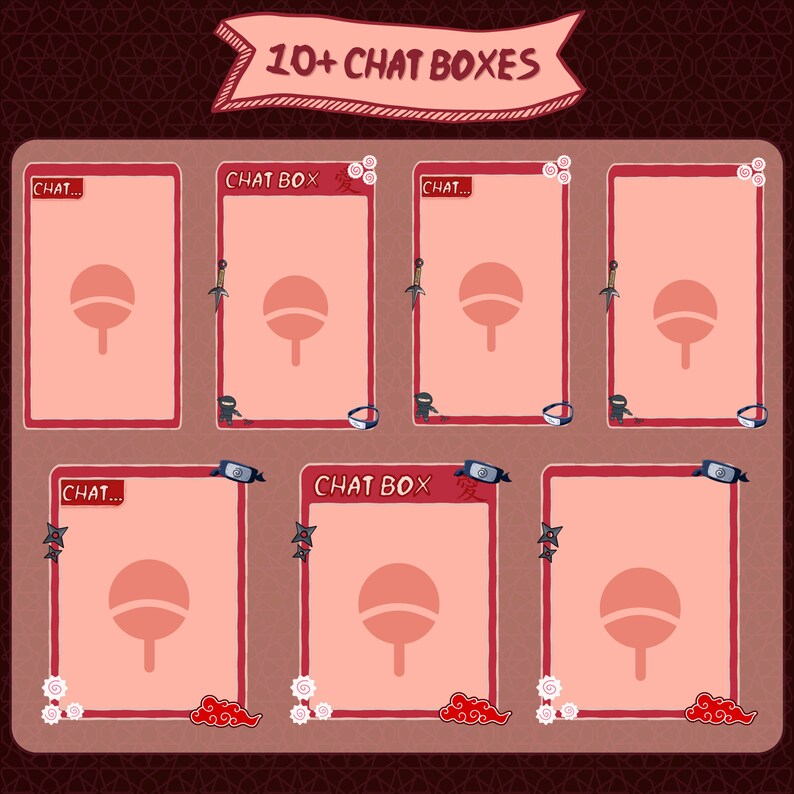 Ninja Stream Animated Twitch Overlay Cute Stream Overlay Package Stream ...