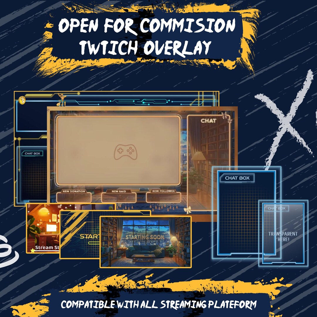 Custom Animated Twitch Overlay for Your Twitch/kick/youtube Stream ...