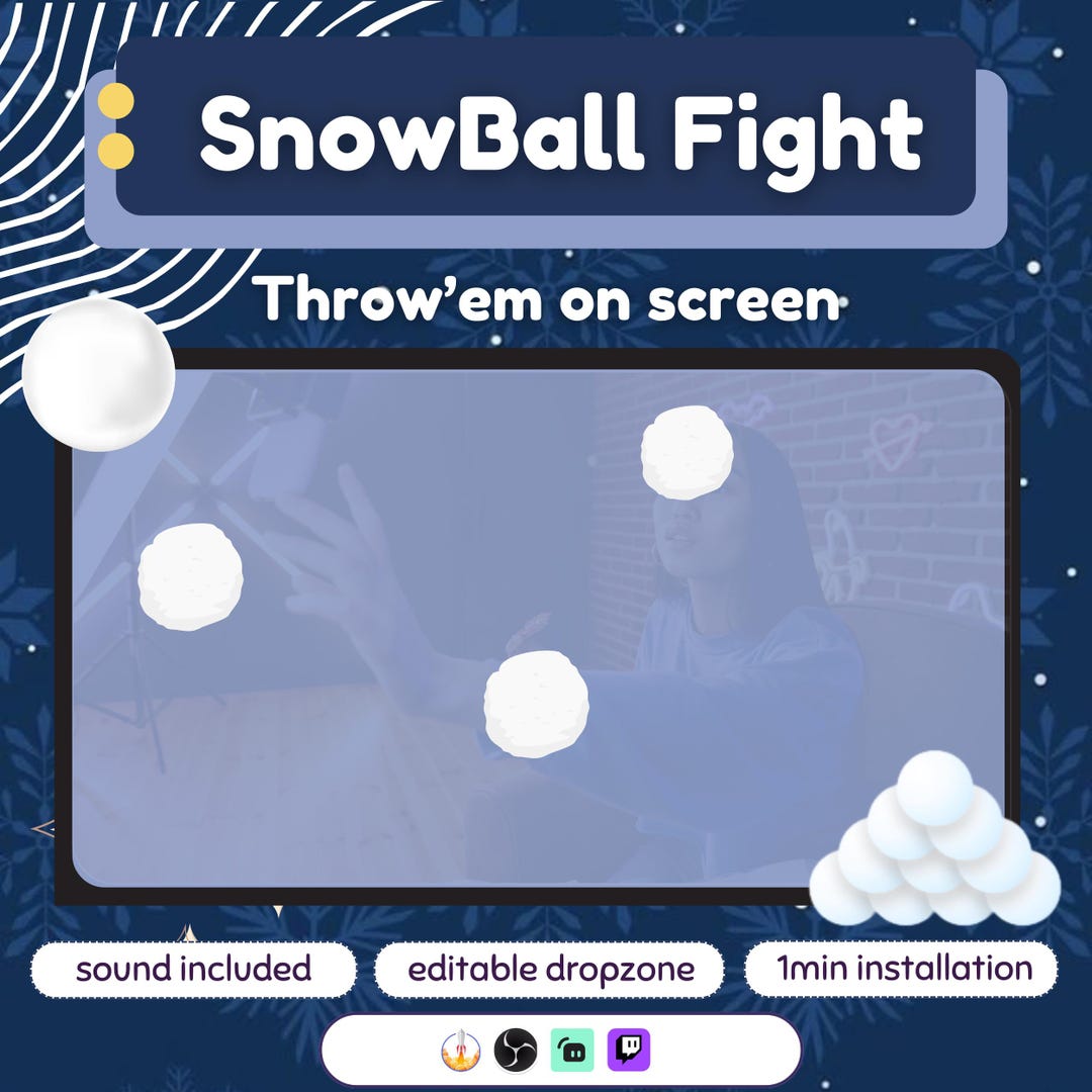 Interactive Snowball Fight Twitch Widget | Compatible With OBS ...