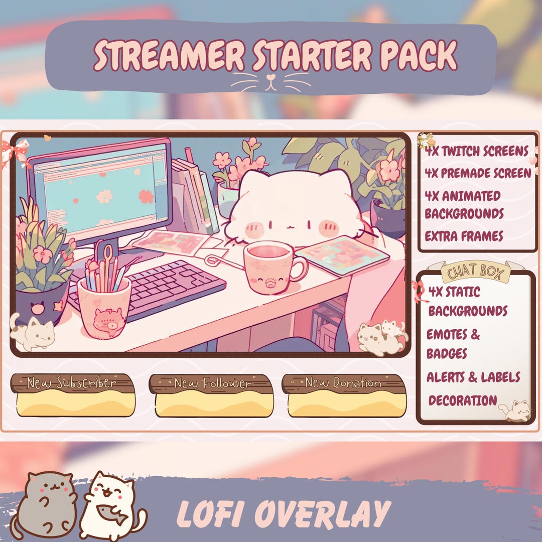 Twitch Starter Pack - Lofi Anime Stream Package for Twitch Stream ...