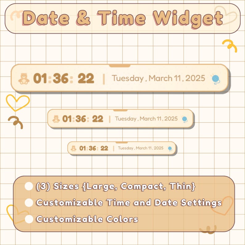 Lofi Widget Bundle - Plushie Edition: Spotify Music Widget + Goal ...