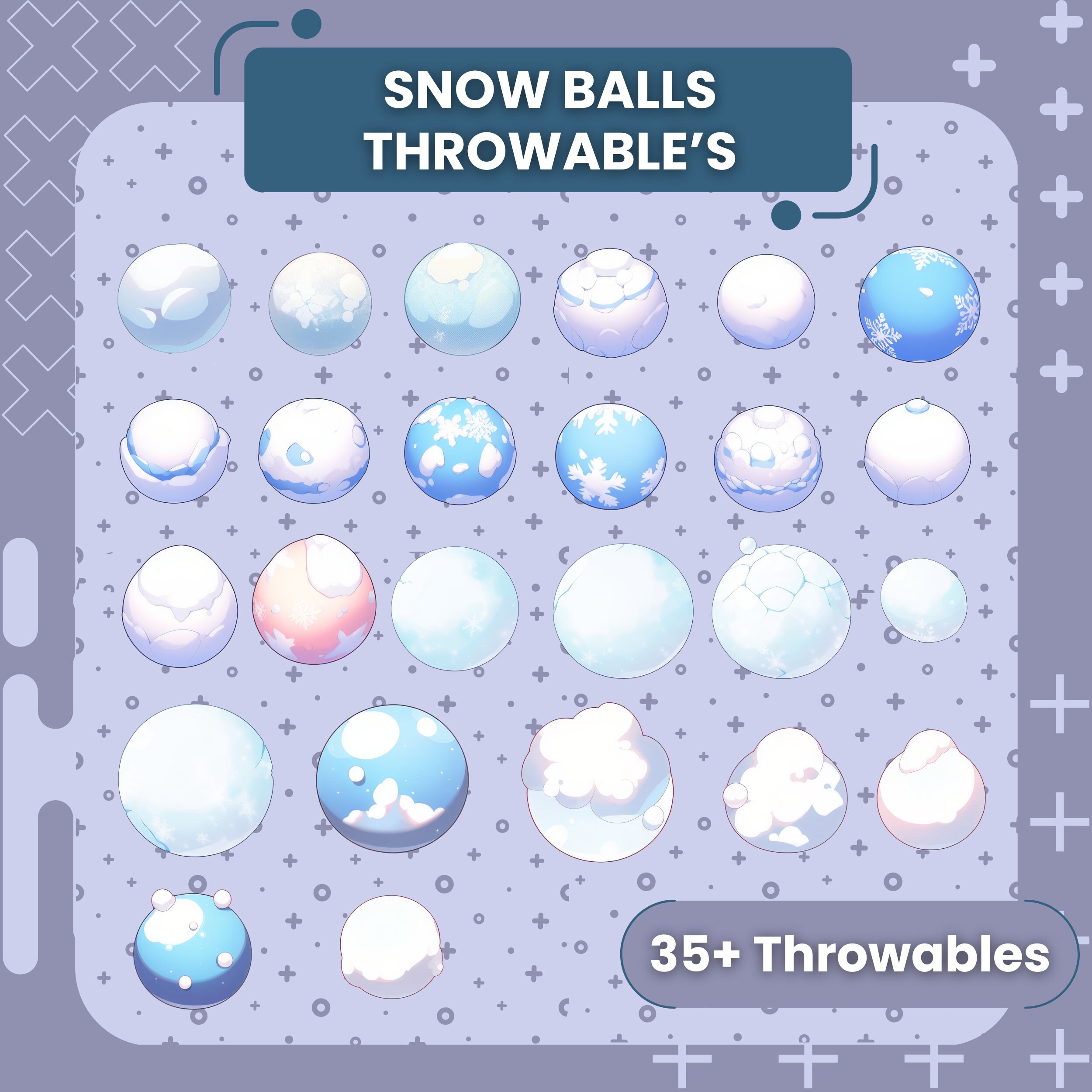 Vtuber Throwable Snowball Assets: 2D Streamer Overlays - Etsy