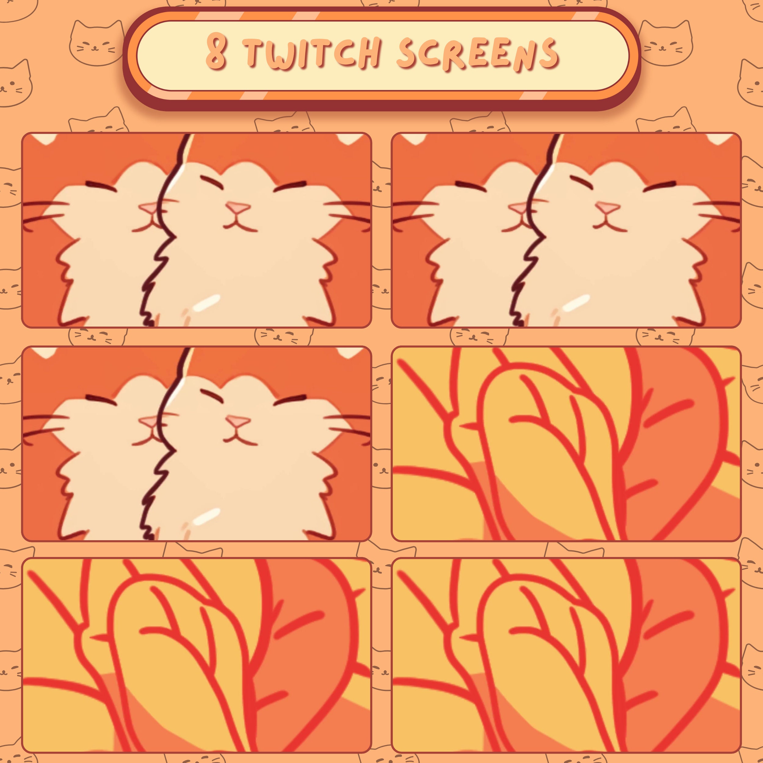 Lofi Cute Cat Twitch Overlay Animated Streaming Overlays - Cozy Stream ...
