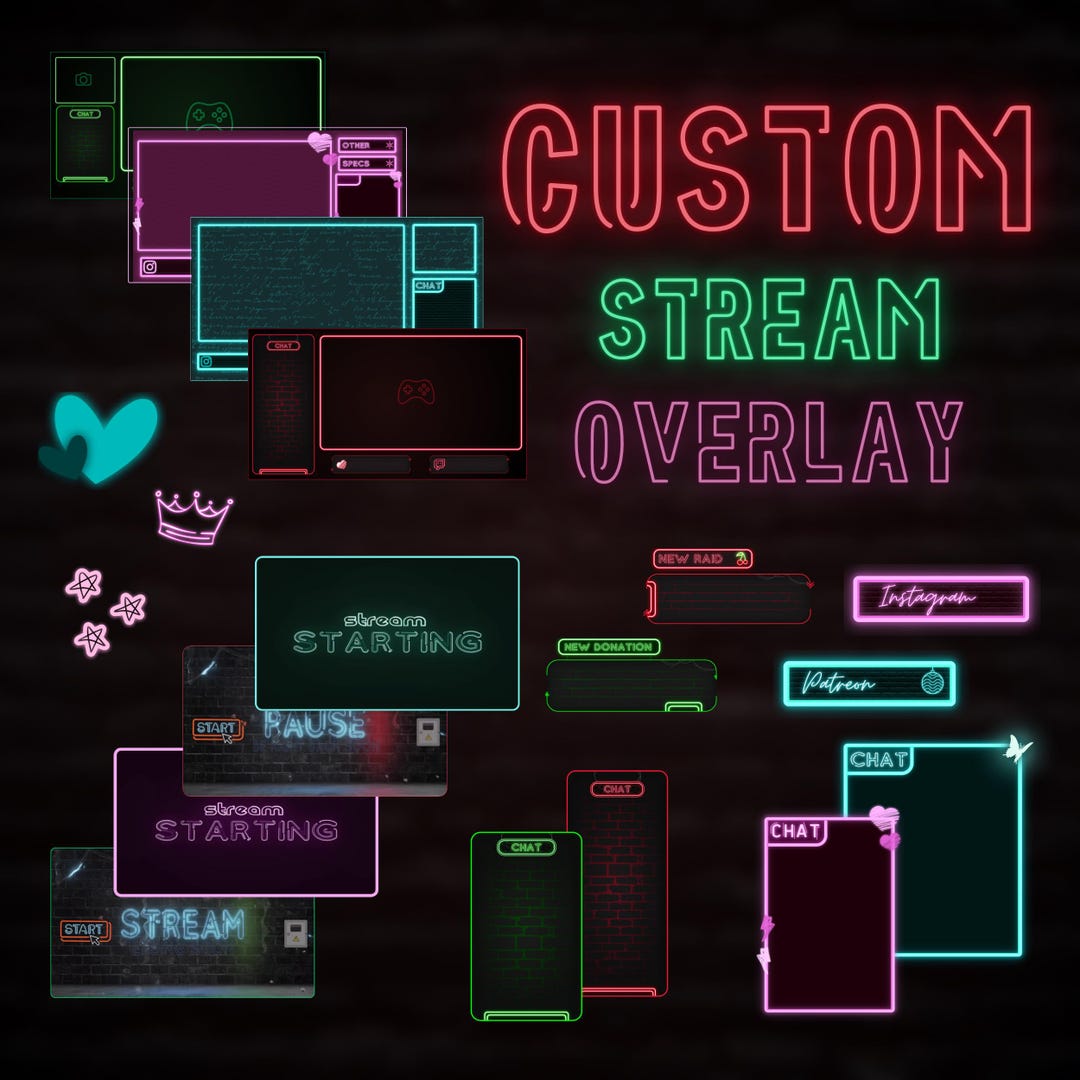 Custom Twitch Overlay - Stream Package Twitch Alerts , Animated Stream ...