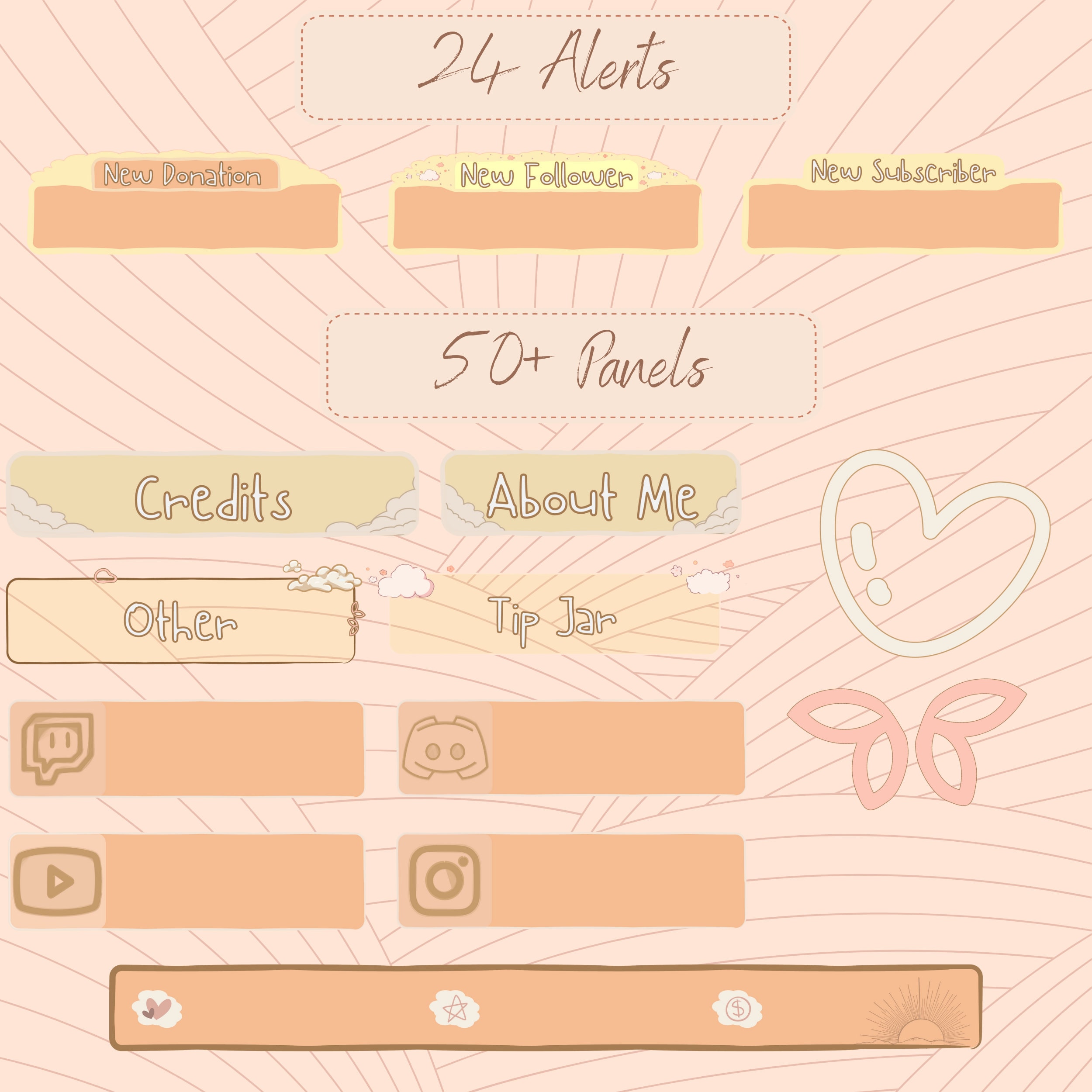 Cloudy Lo-fi Animated Twitch Stream Overlay Package - Etsy