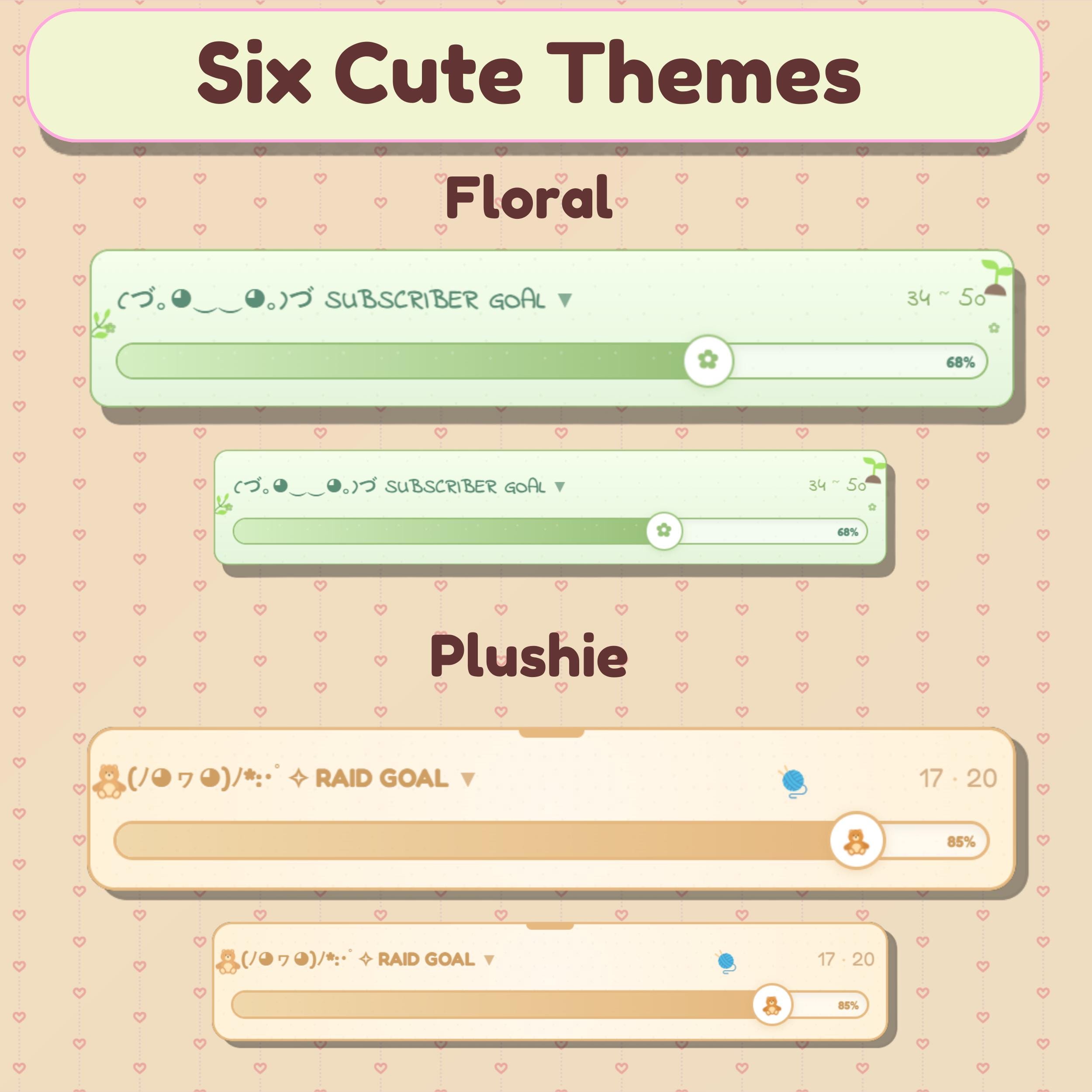 Twitch Goal Widget - Cute Goal Bars for Twitch/youtube Streamers ...