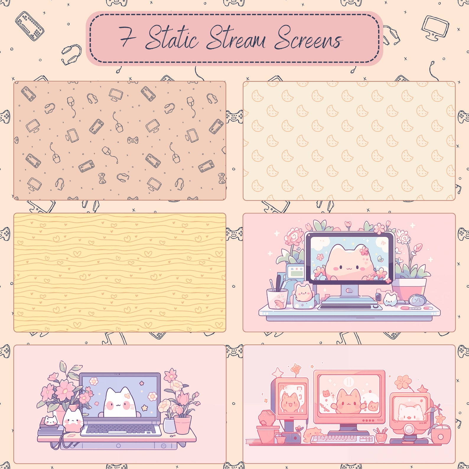 Cute Lofi Animated Twitch Overlay Cozy Music Overlay- Cozy Backgrounds ...