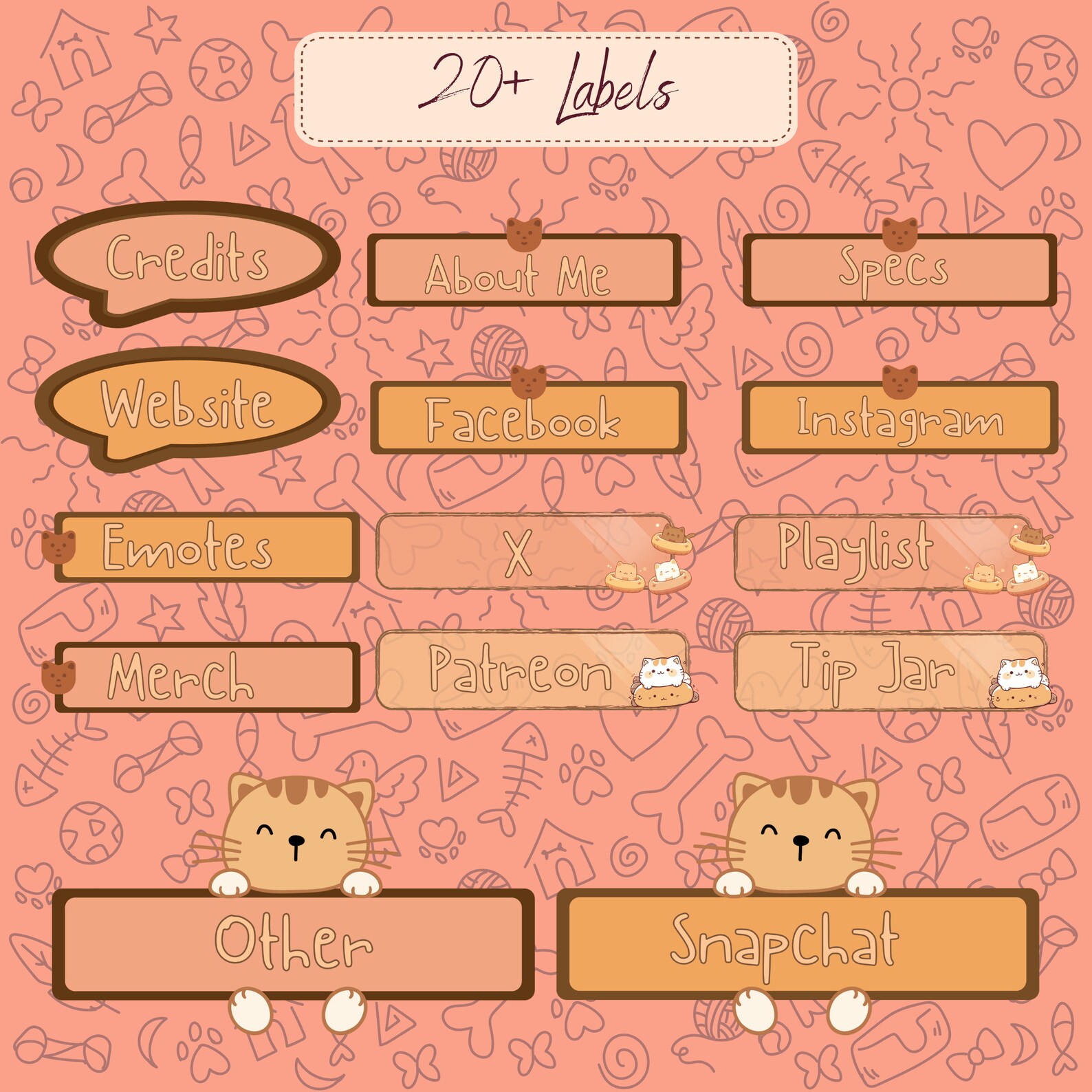Animated Cat Twitch Overlay Package: Lofi Cozy Stream Bundle - Etsy