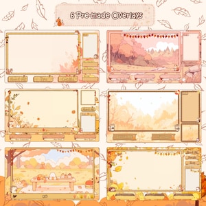 Fall Stream Overlay Package: Animated Autumn Twitch Theme - Etsy UK