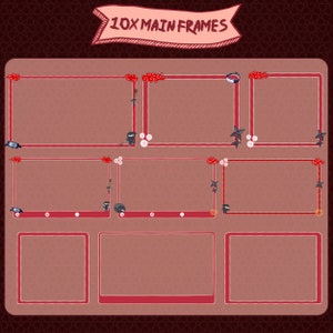 Ninja Stream Animated Twitch Overlay Cute Stream Overlay Package ...