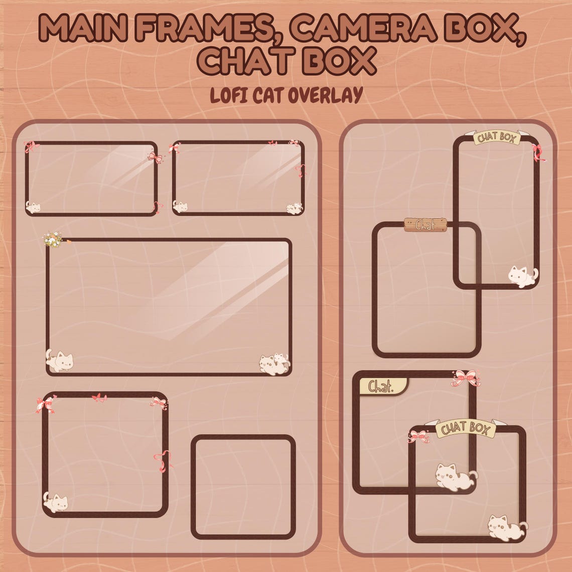 Cozy Cat Stream Overlay: Animated Twitch/youtube/kick Layout - Etsy