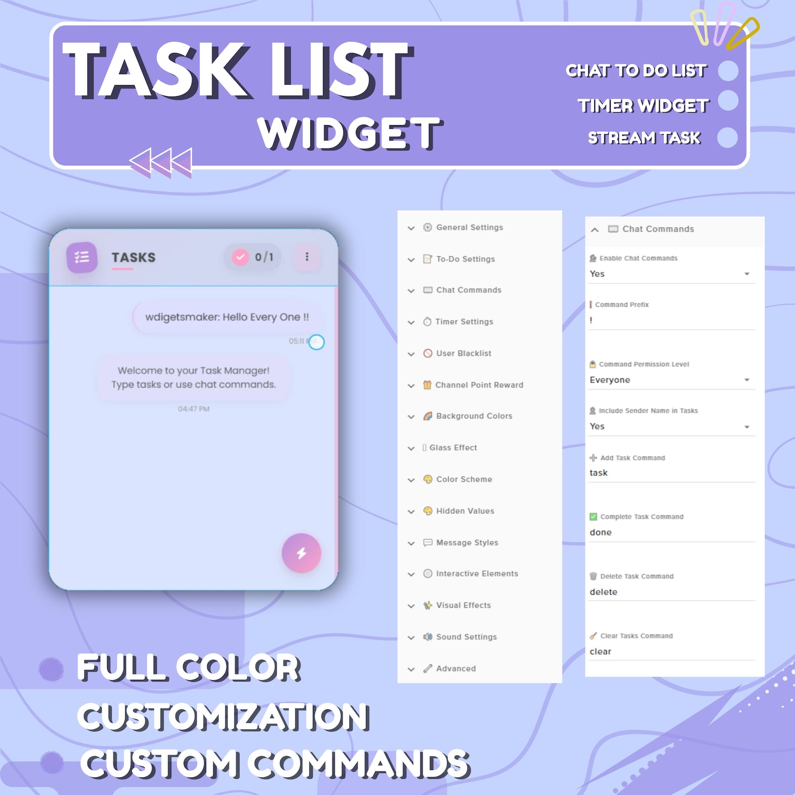 Twitch Stream Tasklist Widget: To-do List & Pomodoro Timer (digital ...