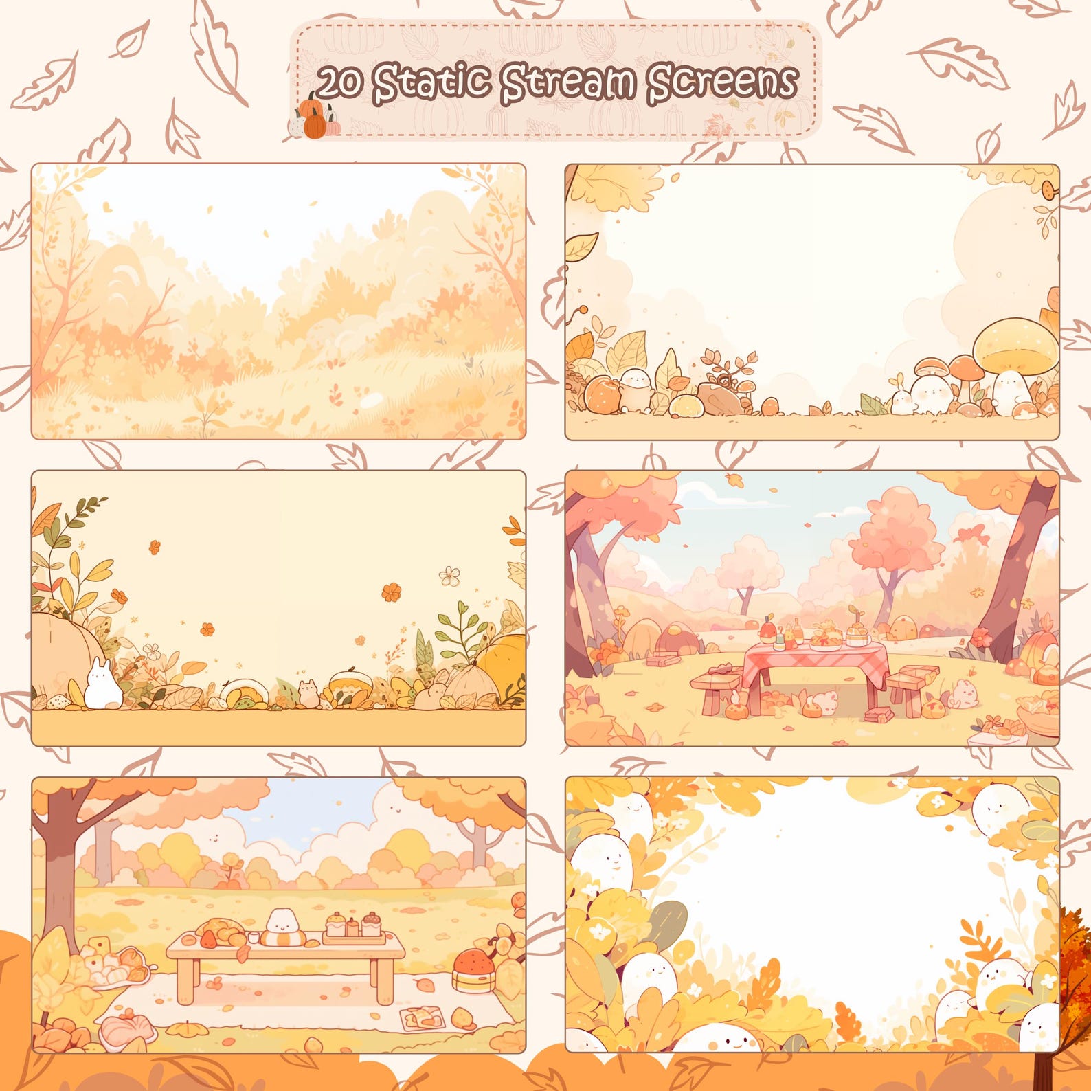 Fall Stream Overlay Package: Animated Autumn Twitch Theme - Etsy UK
