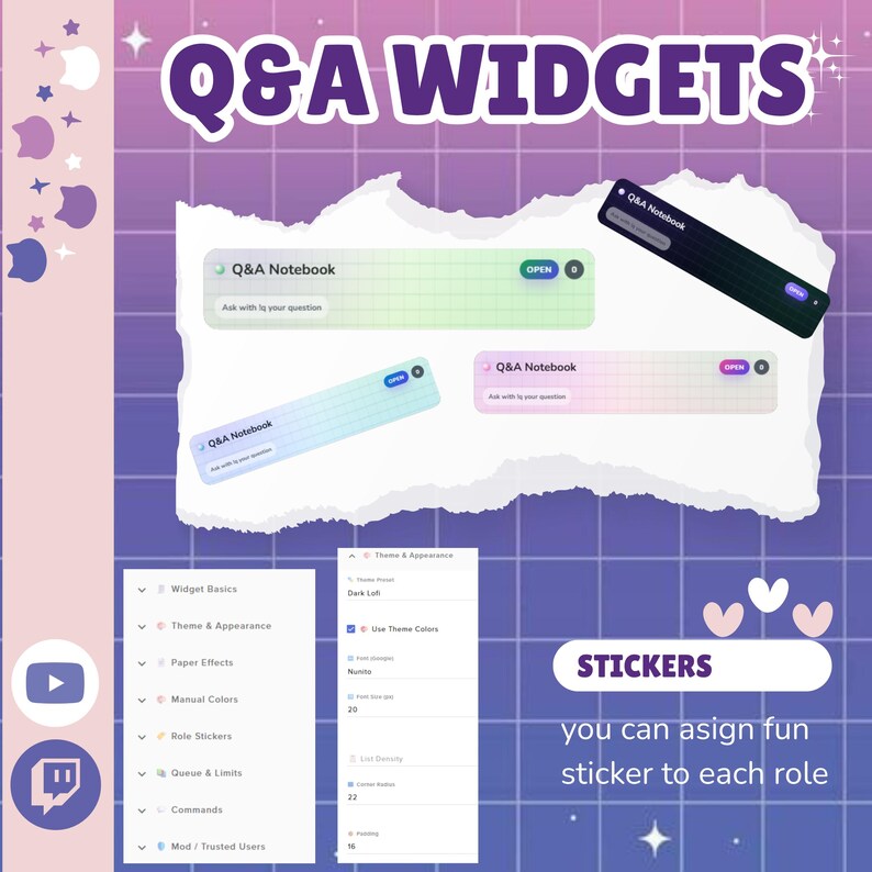 Q&A Widget — Twitch and Youtube | Channel Point Rewards, Chat Commands ...