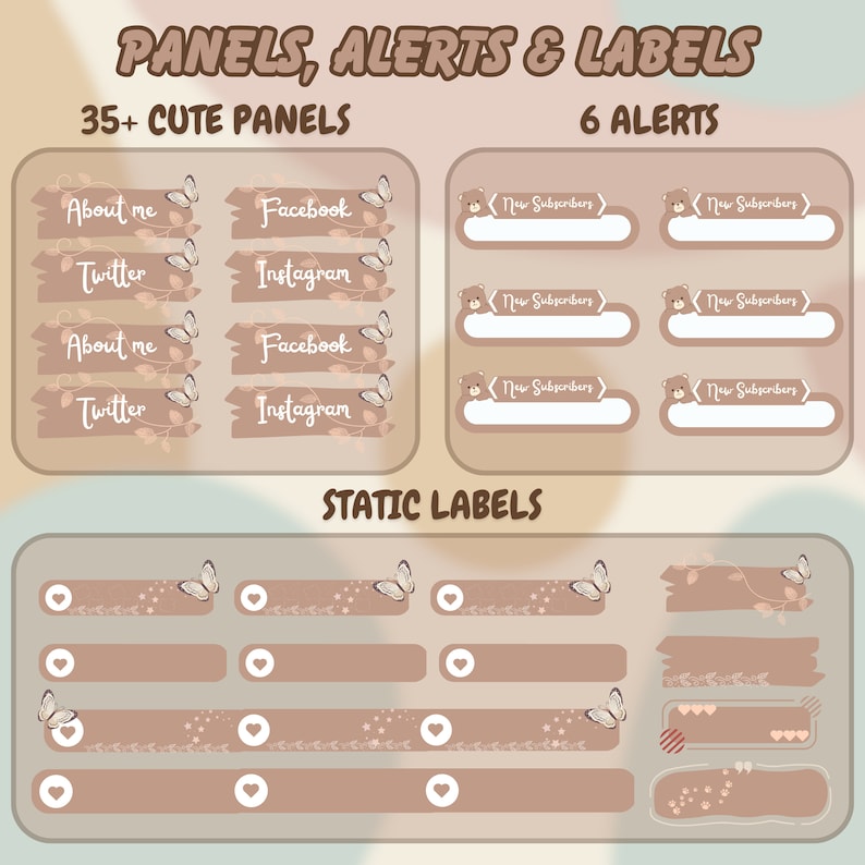 Cozy Bear Twitch Overlay Package: Animated Stream Screens - Etsy