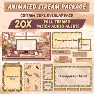 Animated Stream Overlay - Cottagecore Stream Package for Youtube/twitch/kick Stream - Twitch ...