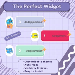 Twitch Leaderboard Widget: Engaging Stream Overlay for First in Chat ...