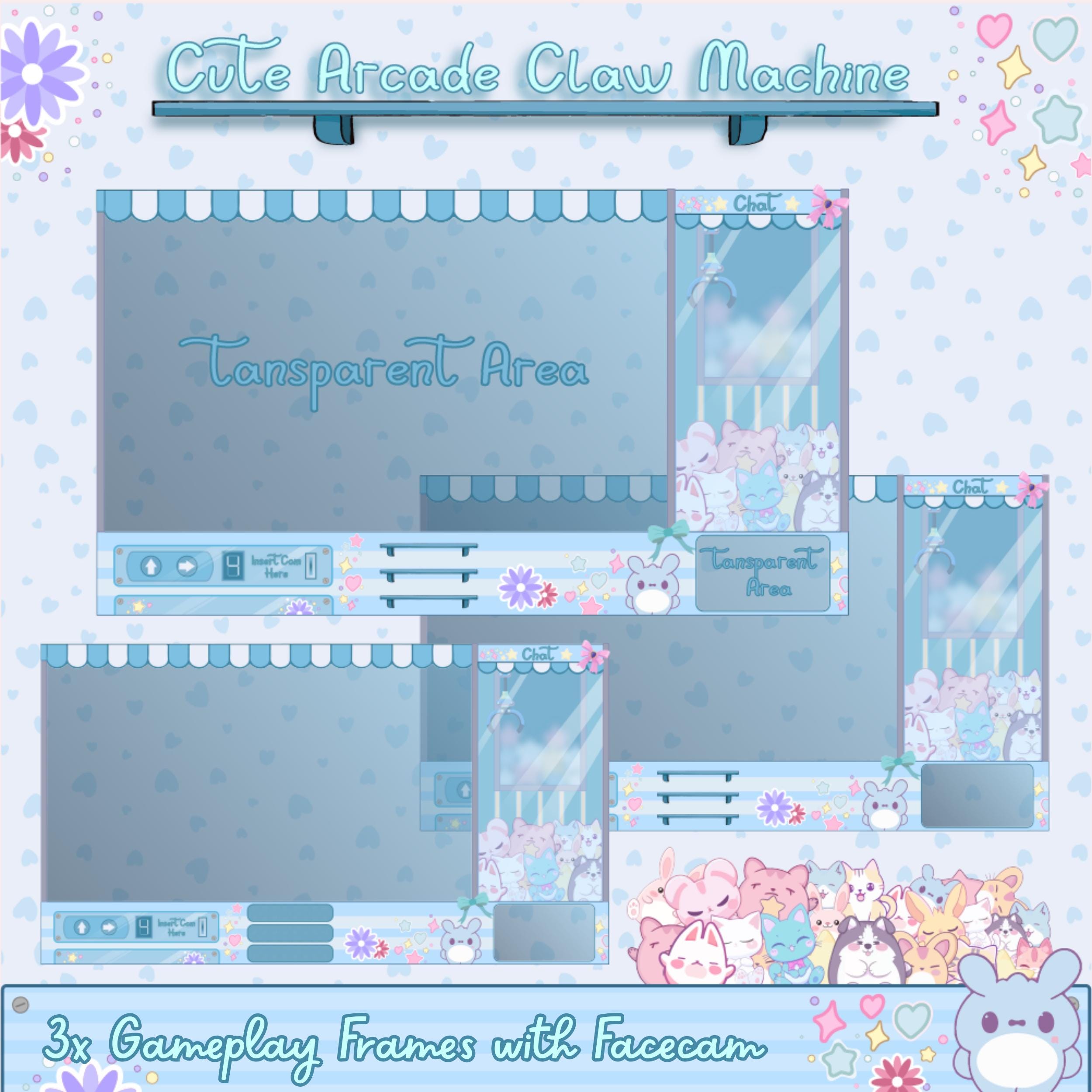 Cute Arcade Claws Machine Twitch Overlay for Twitch Stream Package ...