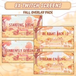 Twitch Overlay - Fall Overlay Stream Package for Twitch/kick/youtube ...
