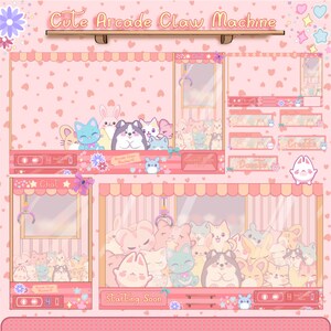 Animated Twitch Overlay Arcade Claw Machine Stream Package for Twitch Stream Twitch Animations ...