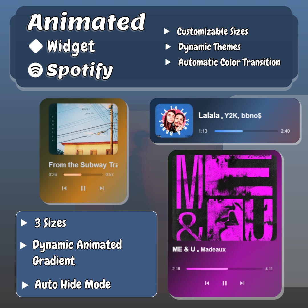 Spotify Music Widget - Customizable Widget for Twitch/youtube Stream ...