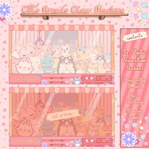 Animated Twitch Overlay Arcade Claw Machine Stream Package for Twitch ...