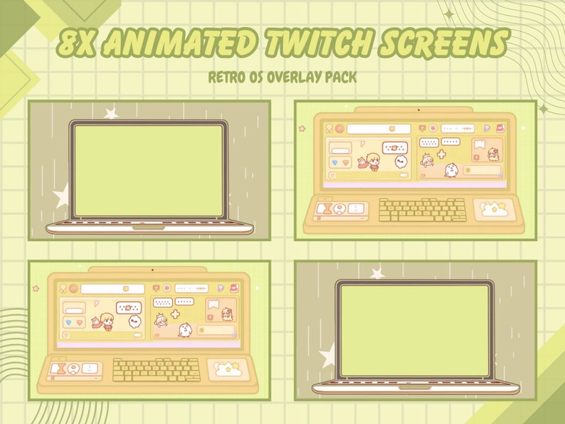 Lofi Animated Window Twitch Overlay Stream Package - Cozy Yellow ...