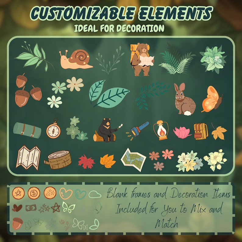 Animated Twitch Overlay Forest Theme Vtuber Overlay for Twitch Stream ...