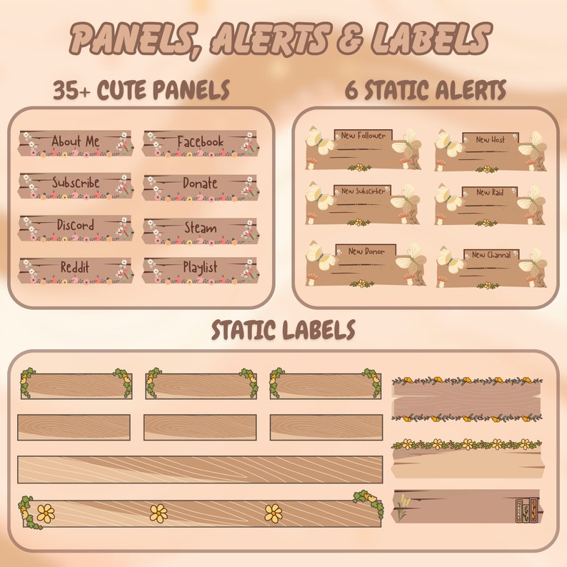 Twitch Overlay - Cottage Core Theme Twitch Overlays - OBS Scenes ...