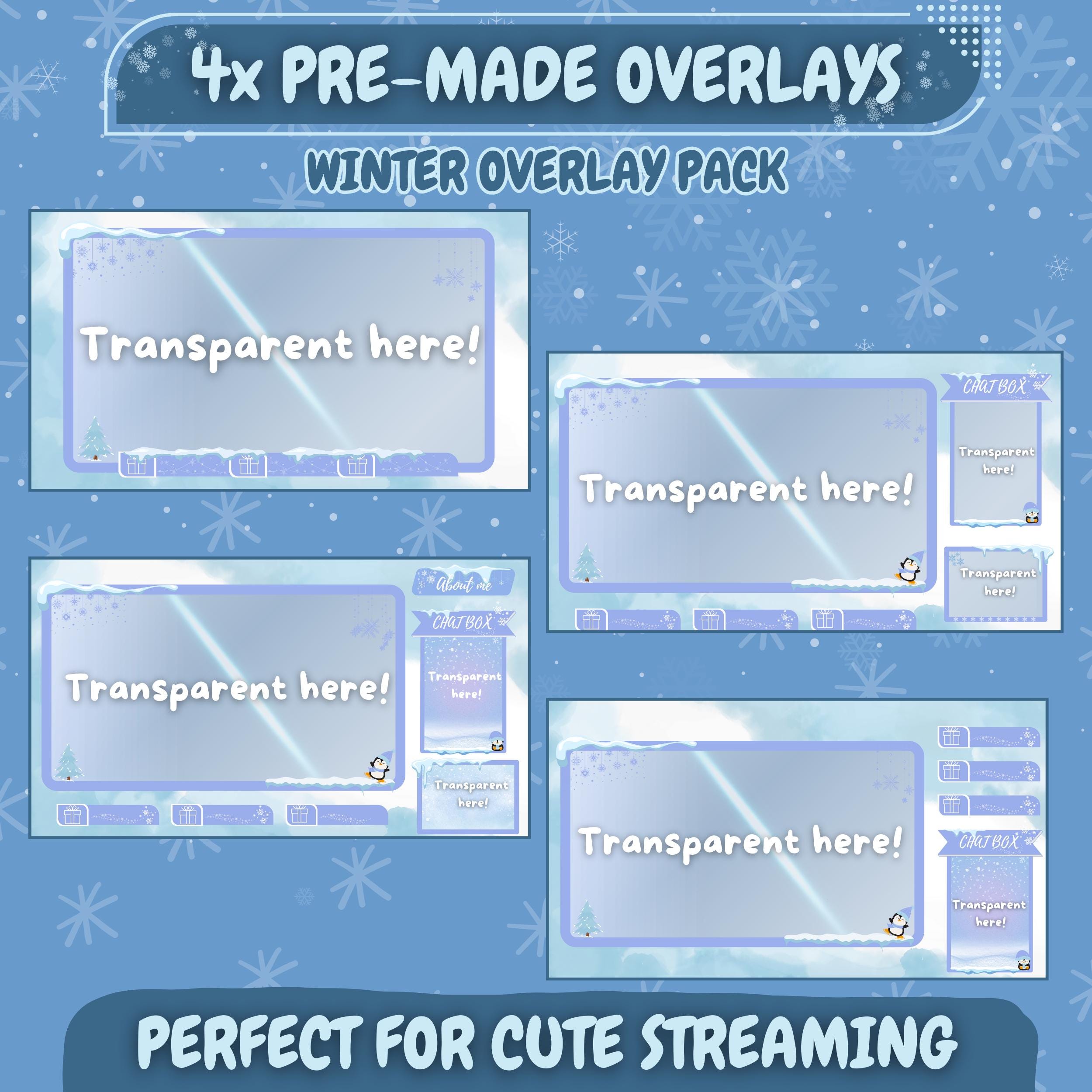 Winter Penguin Stream Overlay Package: Animated Twitch/youtube/kick - Etsy