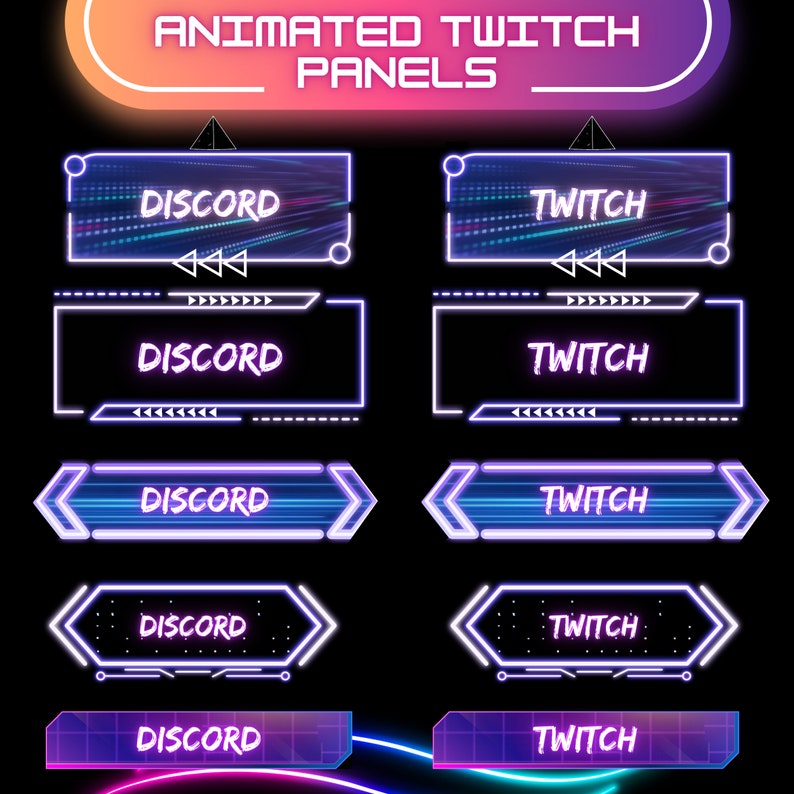 Synth-wave Animated Full Stream Package, Stream Package, Vtuber Overlay ...