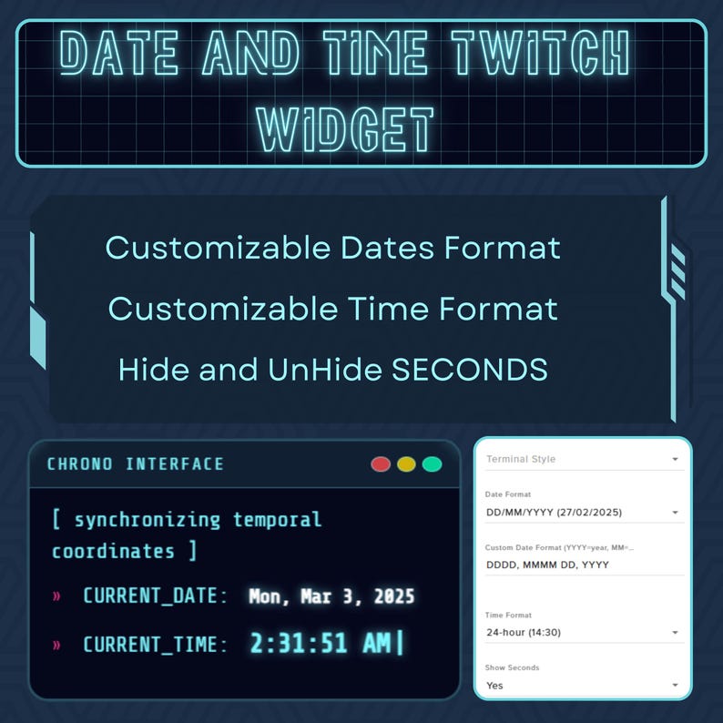 Terminal Widget Bundle - Date & Time Widget , Spotify Music Widget ...
