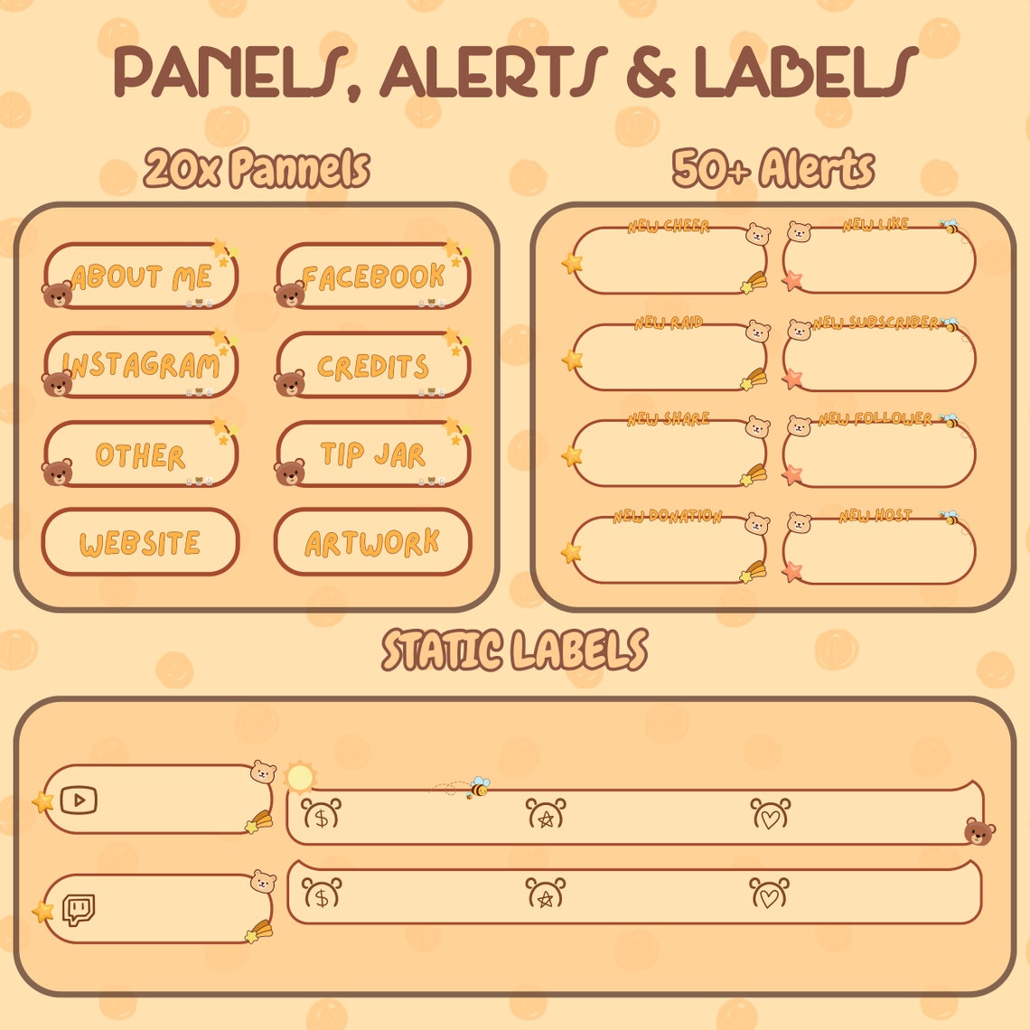 Brown Stream Pack Bear Stream Overlay Stream Overlay Bear Cozy ...