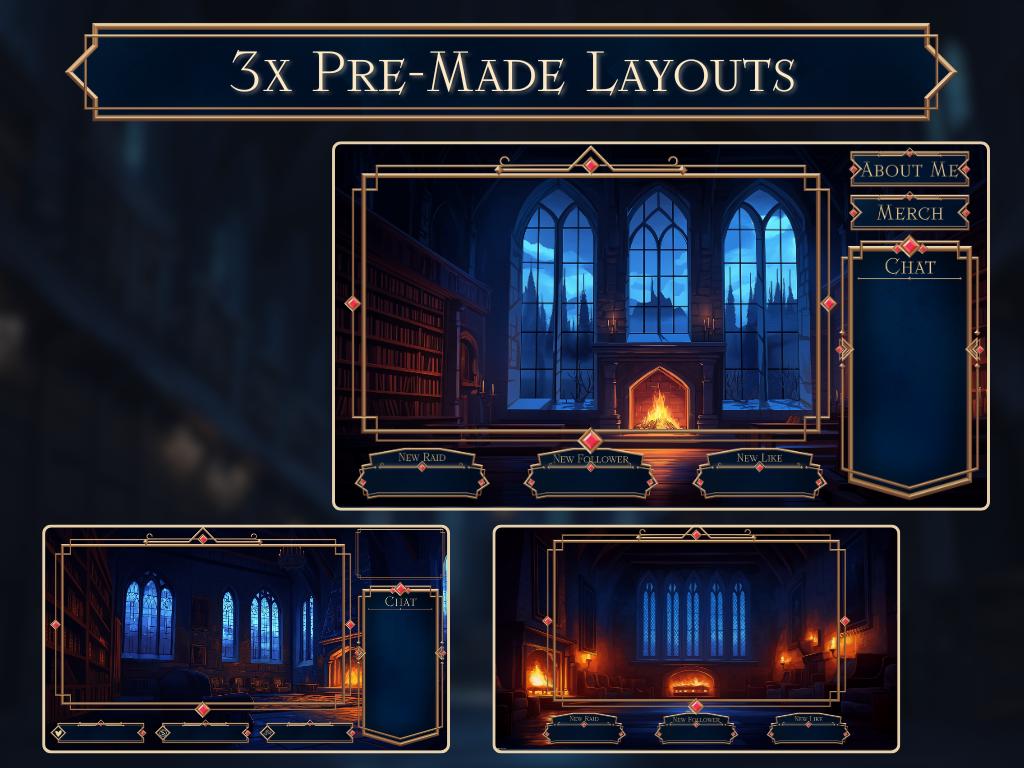 Gryffindor Animated Stream Overlay Package – Youtube, Twitch, KICK - Etsy
