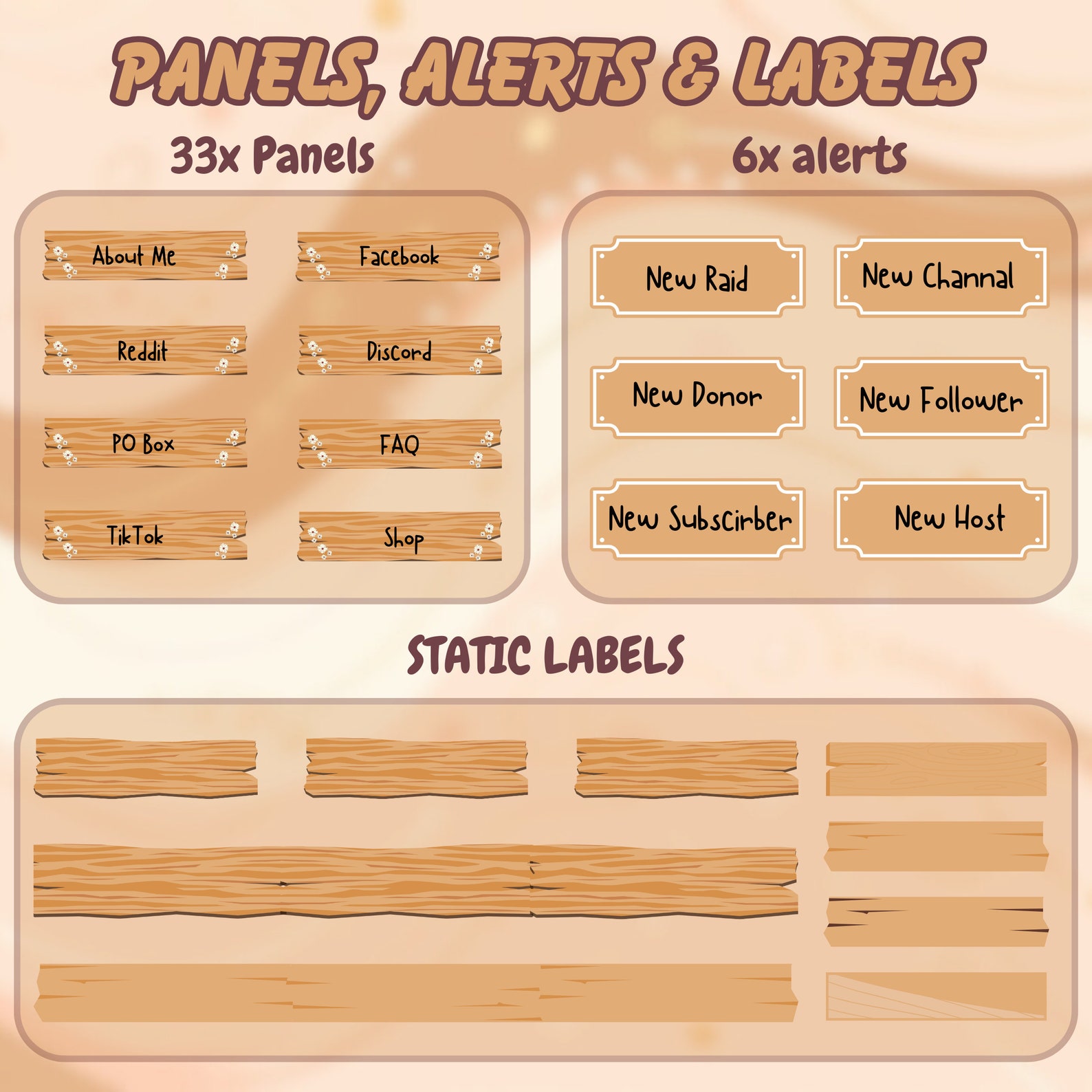 Cottage Core Vtuber Overlay, Stream Package, Twitch Package, Twitch ...