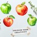 Watercolor Apples Clipart Fall Fruit PNG Autumn Harvest Clipart Food ...