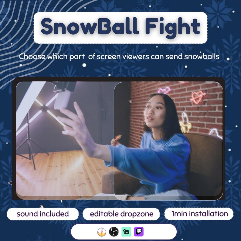 Interactive Snowball Fight Twitch Widget | Compatible With OBS ...