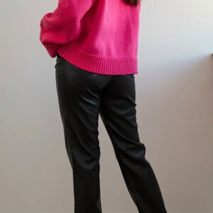 Black Pleather Pants - Etsy