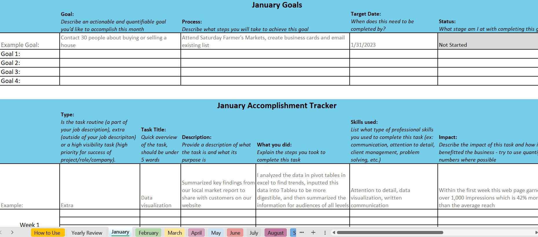 Accomplishments Tracker Template Prntbl concejomunicipaldechinu gov co