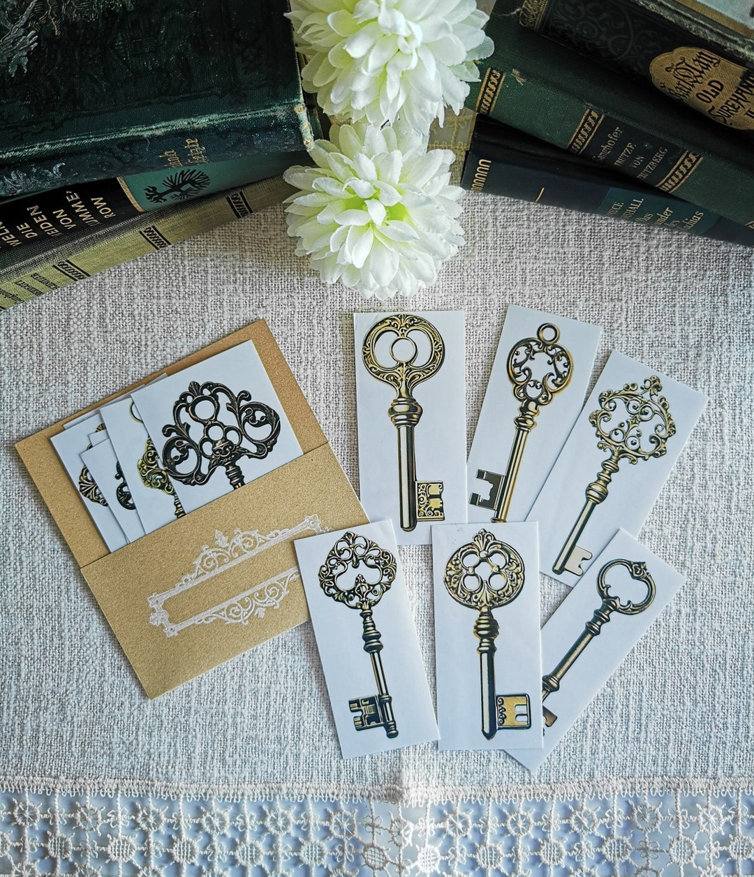 Large Key Vintage Sticker Set PET Stickers Transparent Background ...